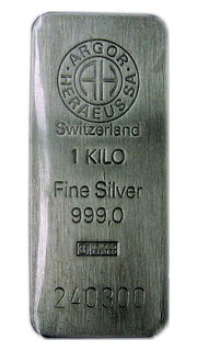 Zilveren baren info. Zilverbaren waarde. Prijs koers kilo zilver baren