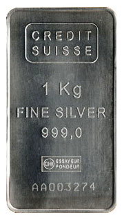 Zilveren baren info. Zilverbaren waarde. Prijs koers kilo zilver baren